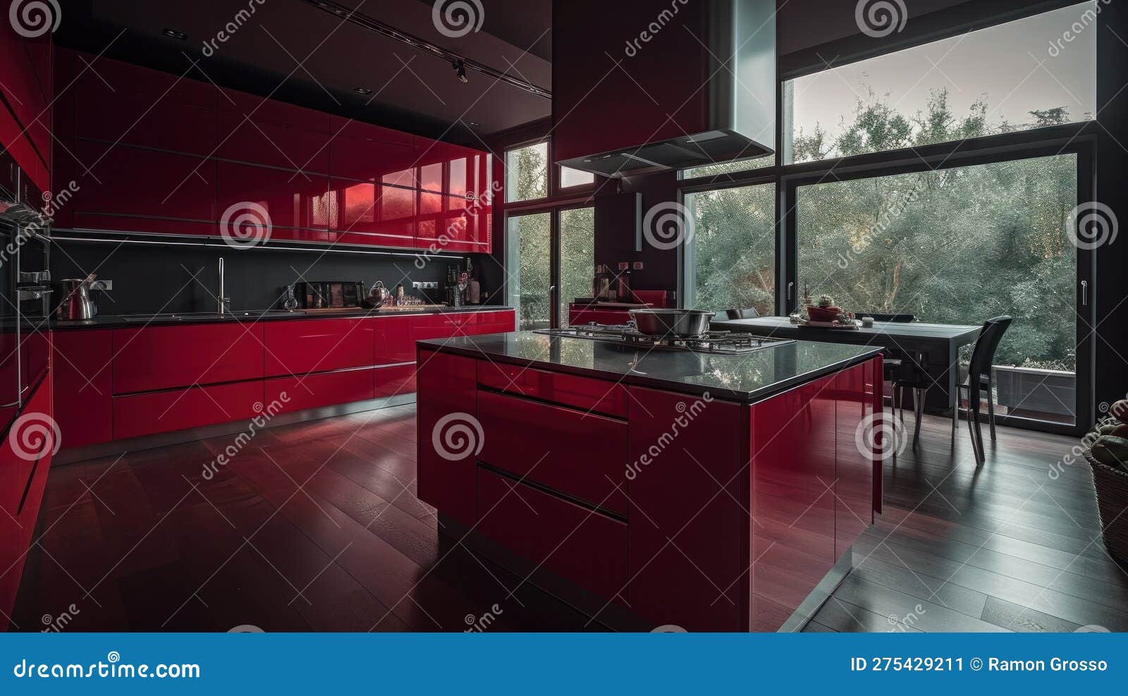 Deluxe Colors Kitchen stock illustration. Illustration of blue - 275429211