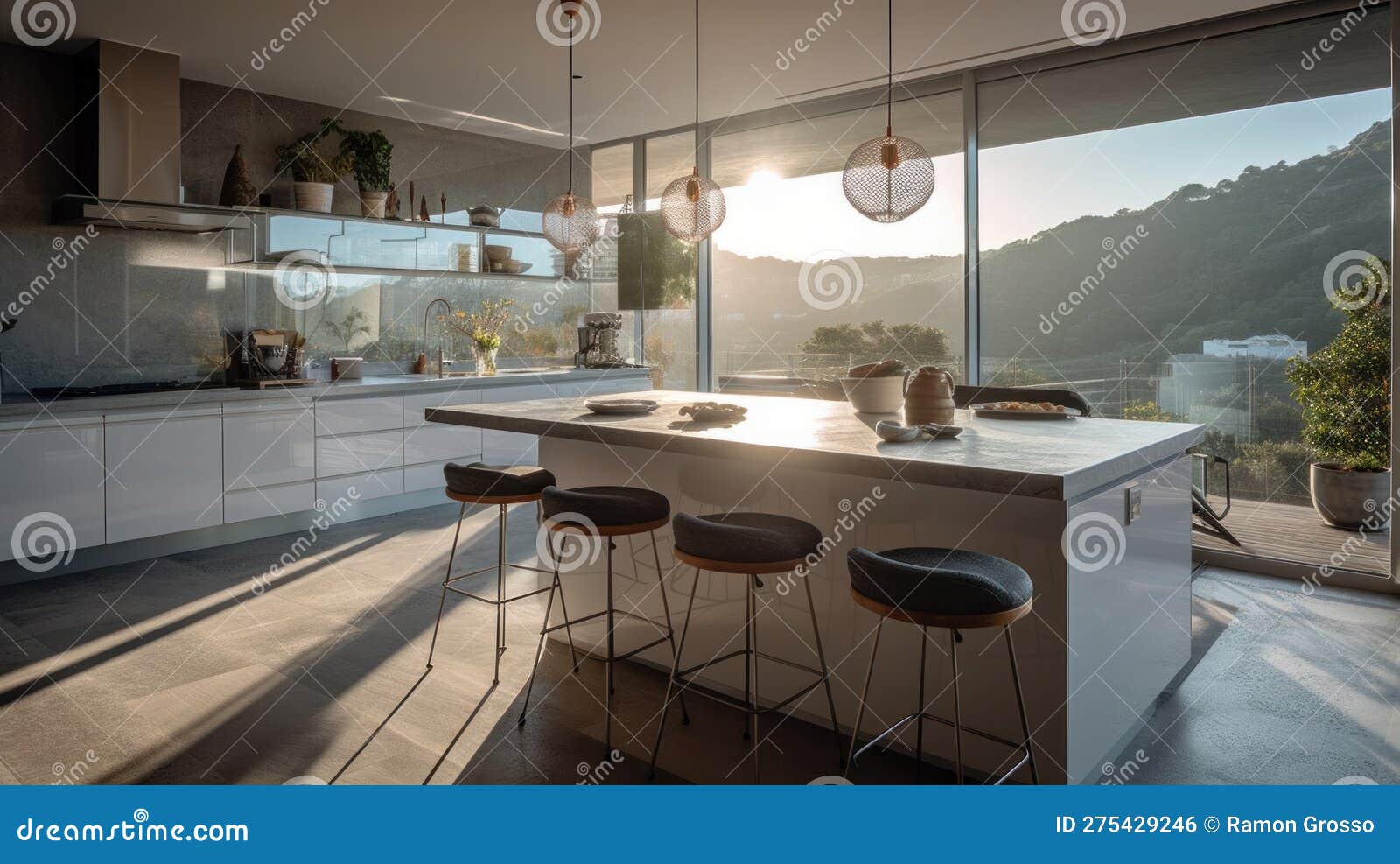 Deluxe Colors Kitchen stock illustration. Illustration of house - 275429246