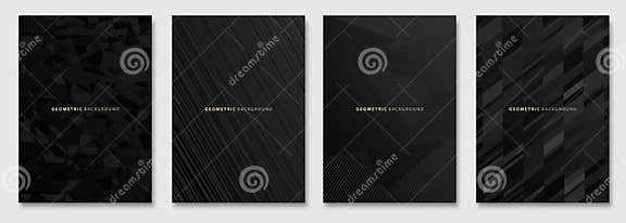 Deluxe Dark Cover Collection with Subtle Geometric Patterns Stock ...
