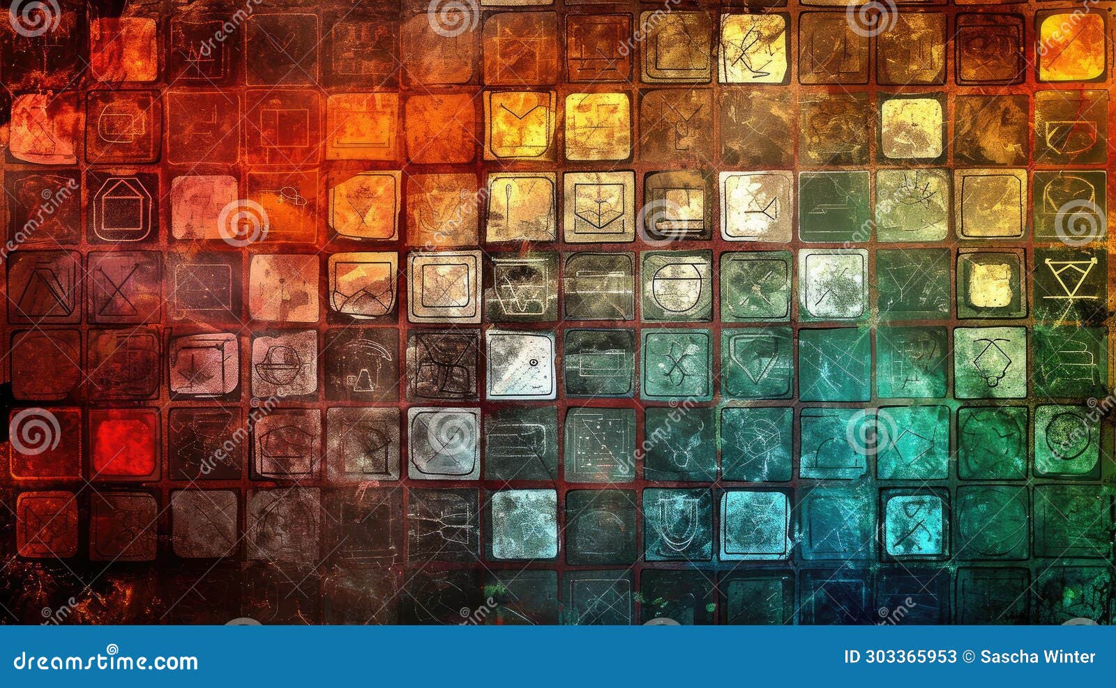 Elemental Symphony: Abstract Periodic Table Unveiled Stock Illustration ...