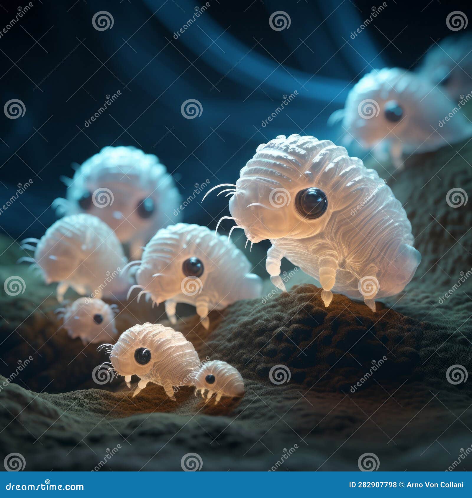 Microscopic Marvels: Endearing Tardigrades in Close-up Stock ...