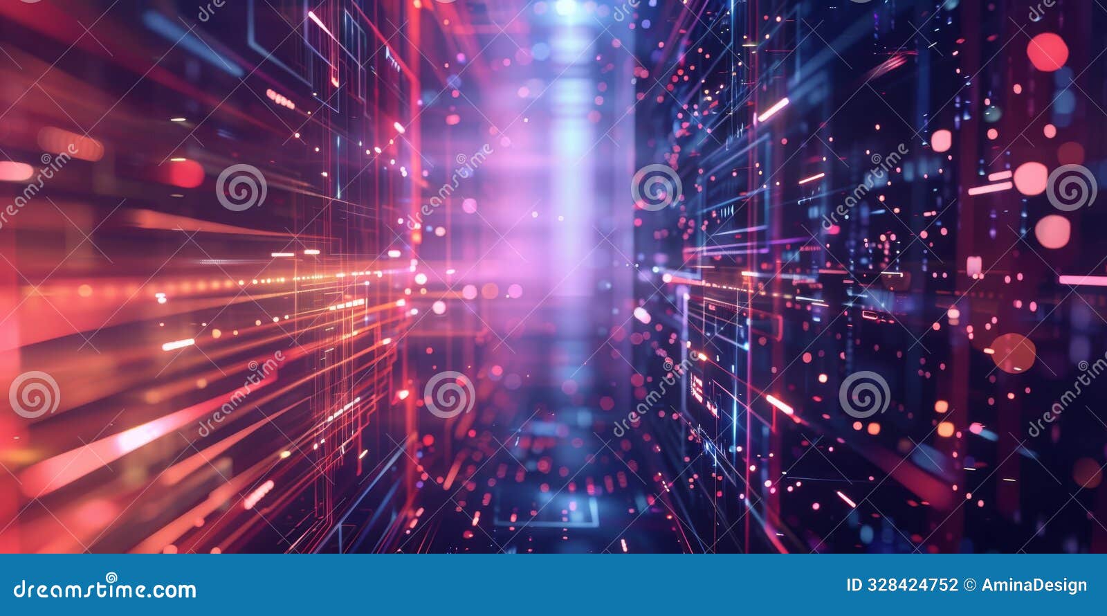 Delve into a Cuttingedge Digital Data Grid Featuring Captivating Light ...