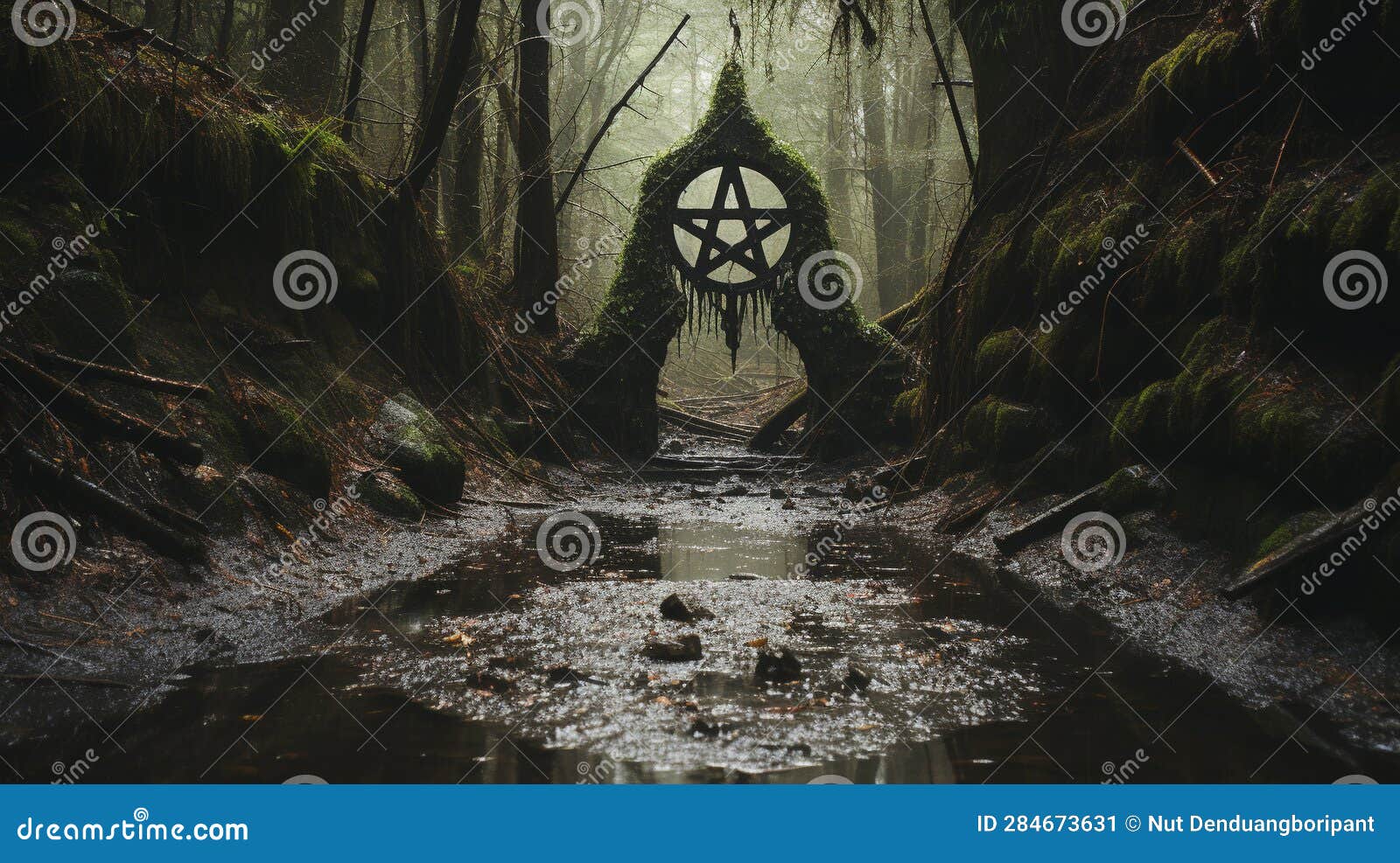 Generative AI, Infernal Enigmas: Unveiling Satanic Symbols Stock Image ...