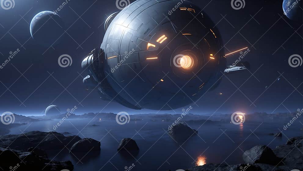 Hyper-realistic Industrial Interplay. Ai Generated Stock Illustration ...