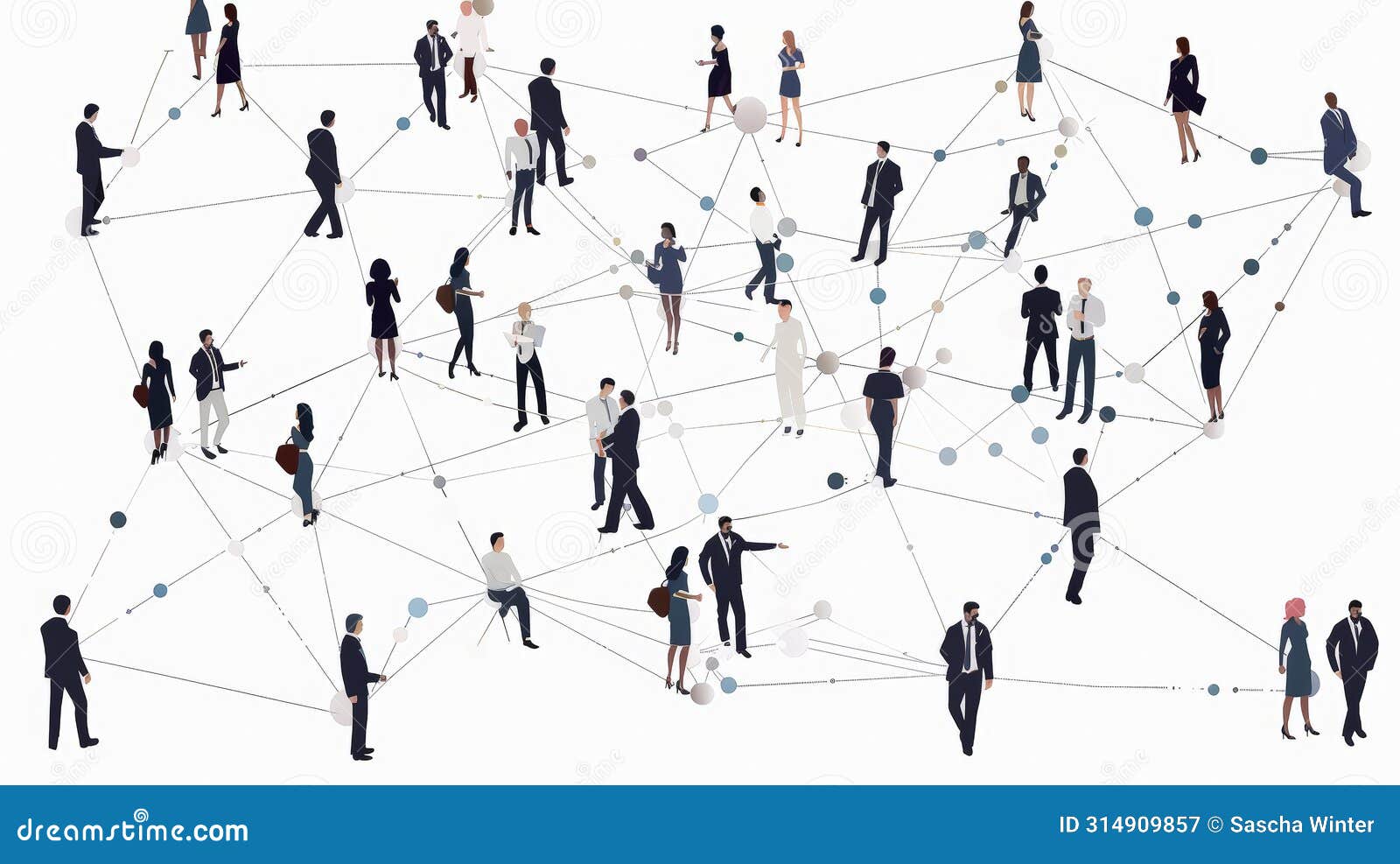 Connectivity: the Interconnected Web of Humanity Stock Image - Image of ...