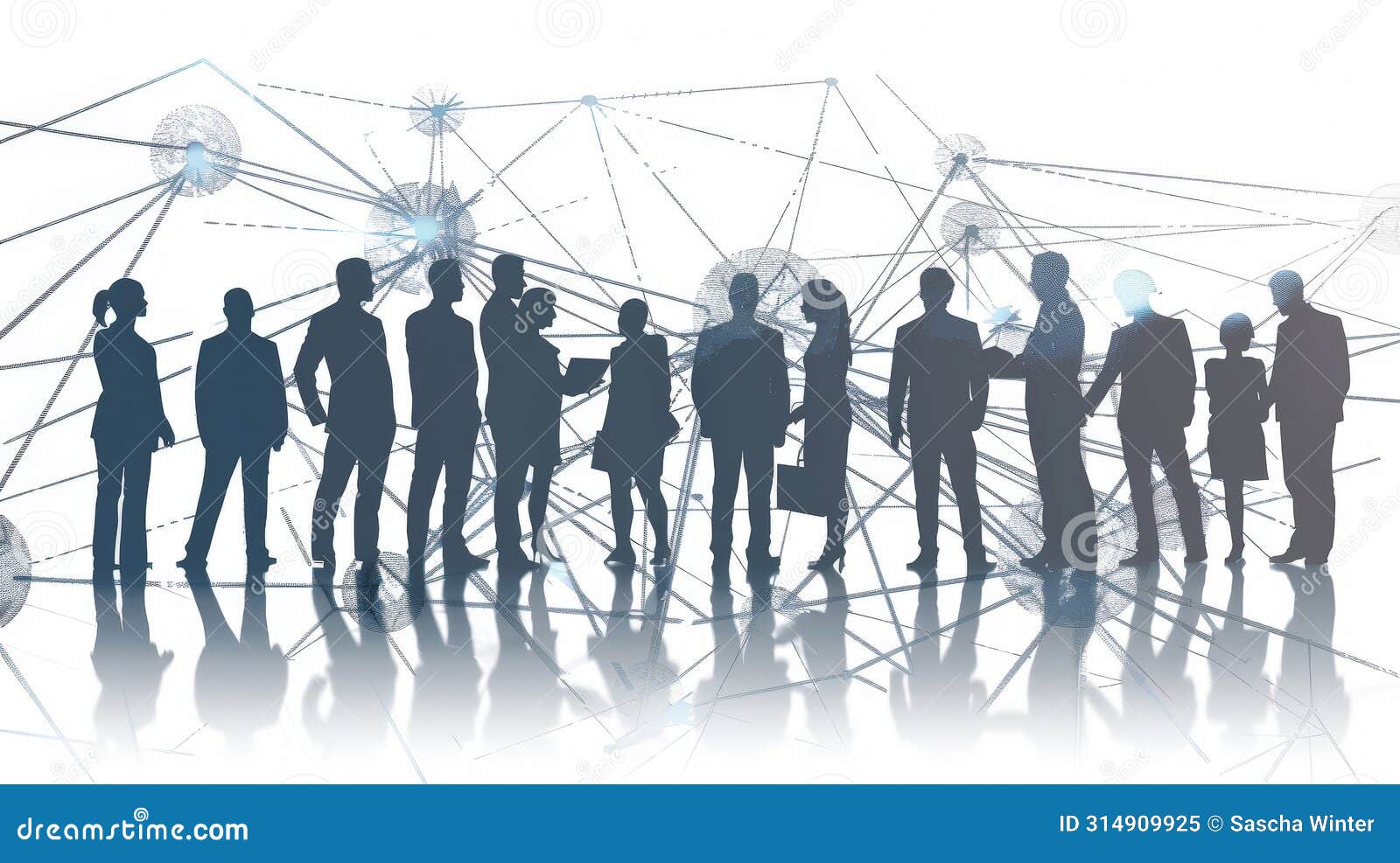 Connectivity: the Interconnected Web of Humanity Stock Image - Image of ...