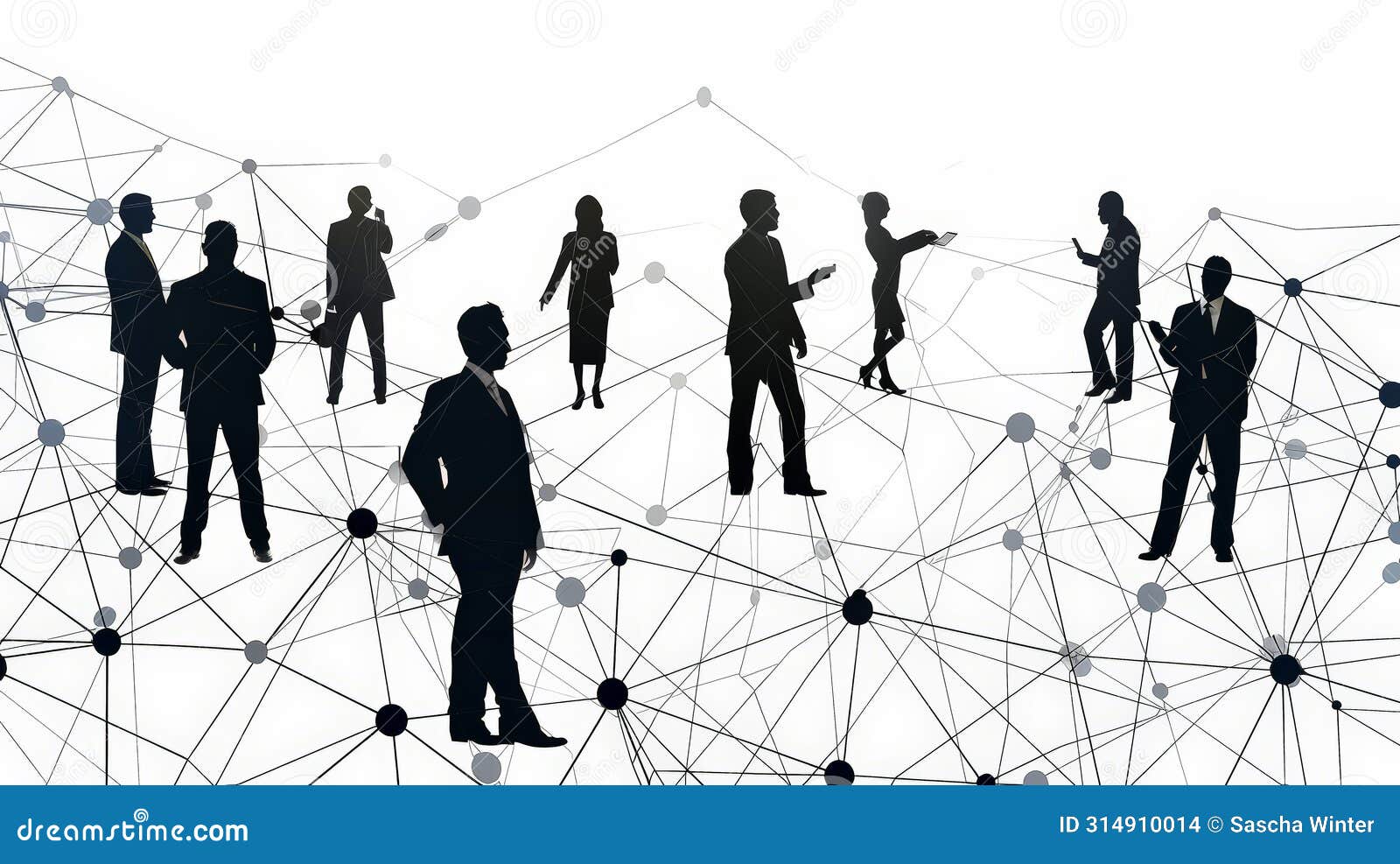 Connectivity: the Interconnected Web of Humanity Stock Photo - Image of ...