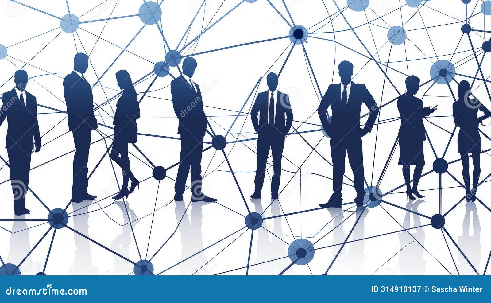 Connectivity: the Interconnected Web of Humanity Stock Image - Image of ...