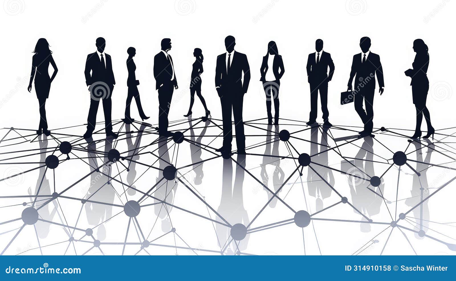 Connectivity: the Interconnected Web of Humanity Stock Photo - Image of ...