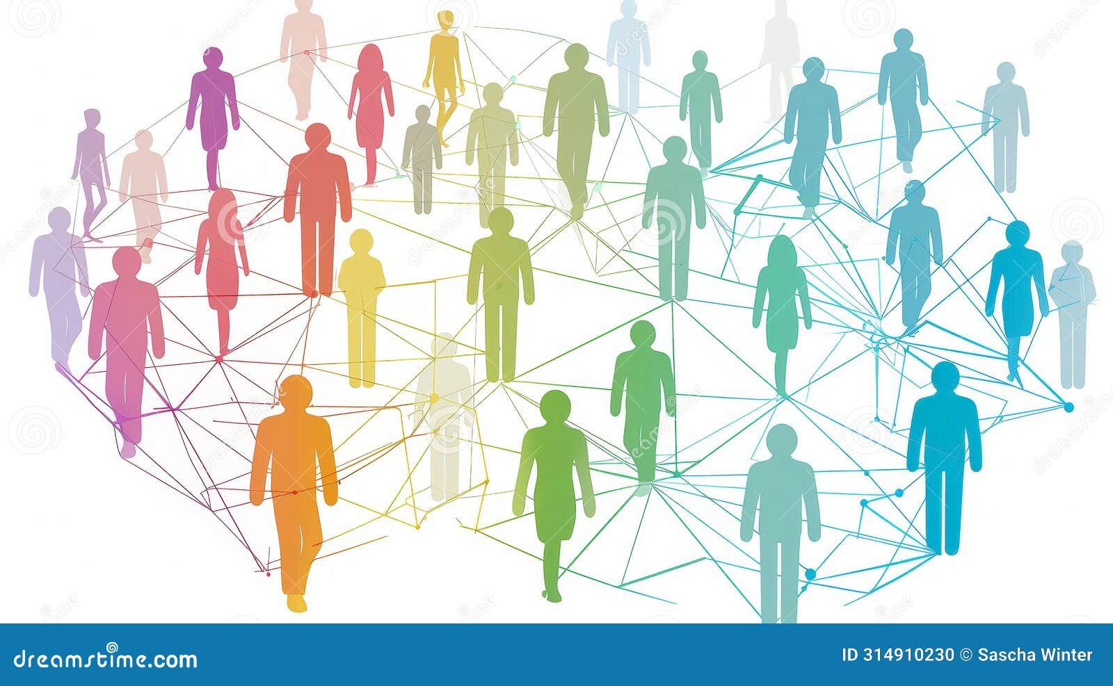 Connectivity: the Interconnected Web of Humanity Stock Photo - Image of ...