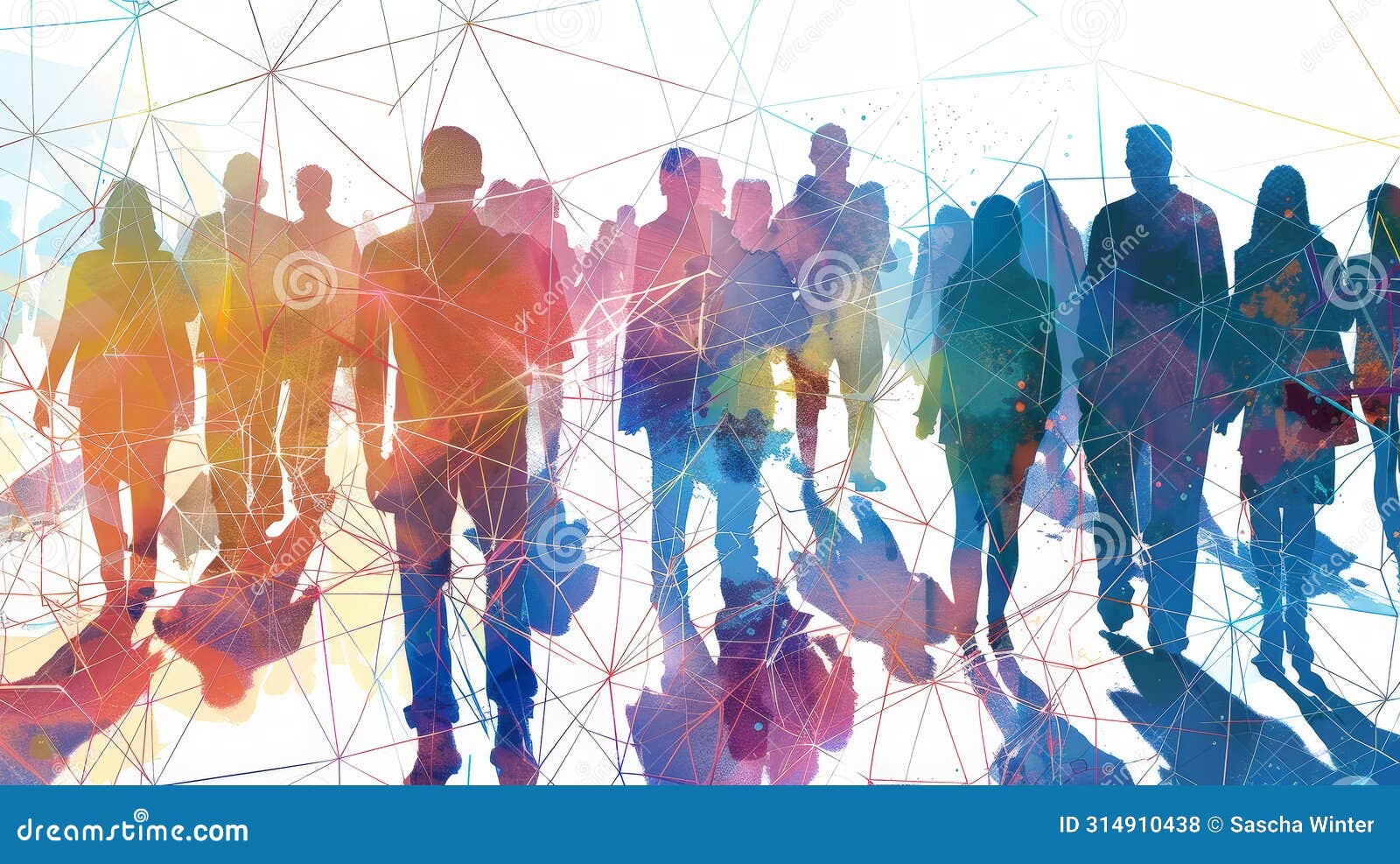 Connectivity: the Interconnected Web of Humanity Stock Photo - Image of ...