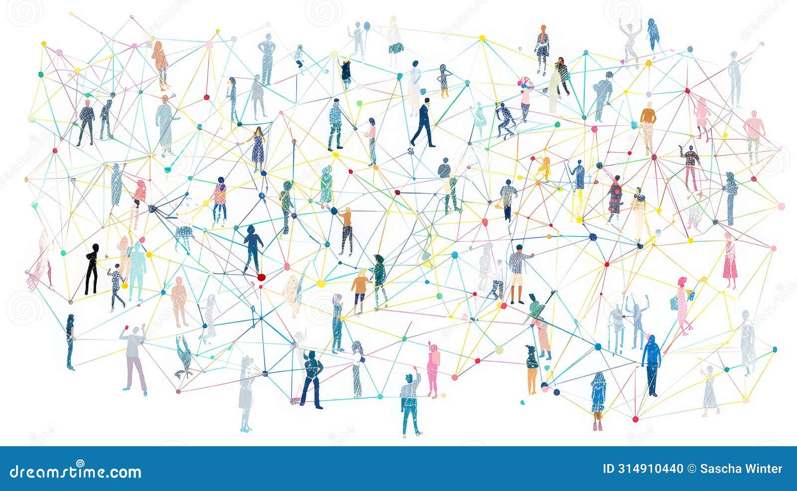 Connectivity: the Interconnected Web of Humanity Stock Photo - Image of ...