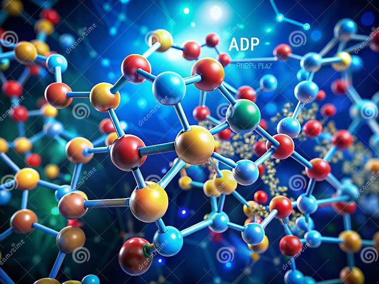 Delve into the Molecular Structure of Adenosine Diphosphate ADP a 3D ...