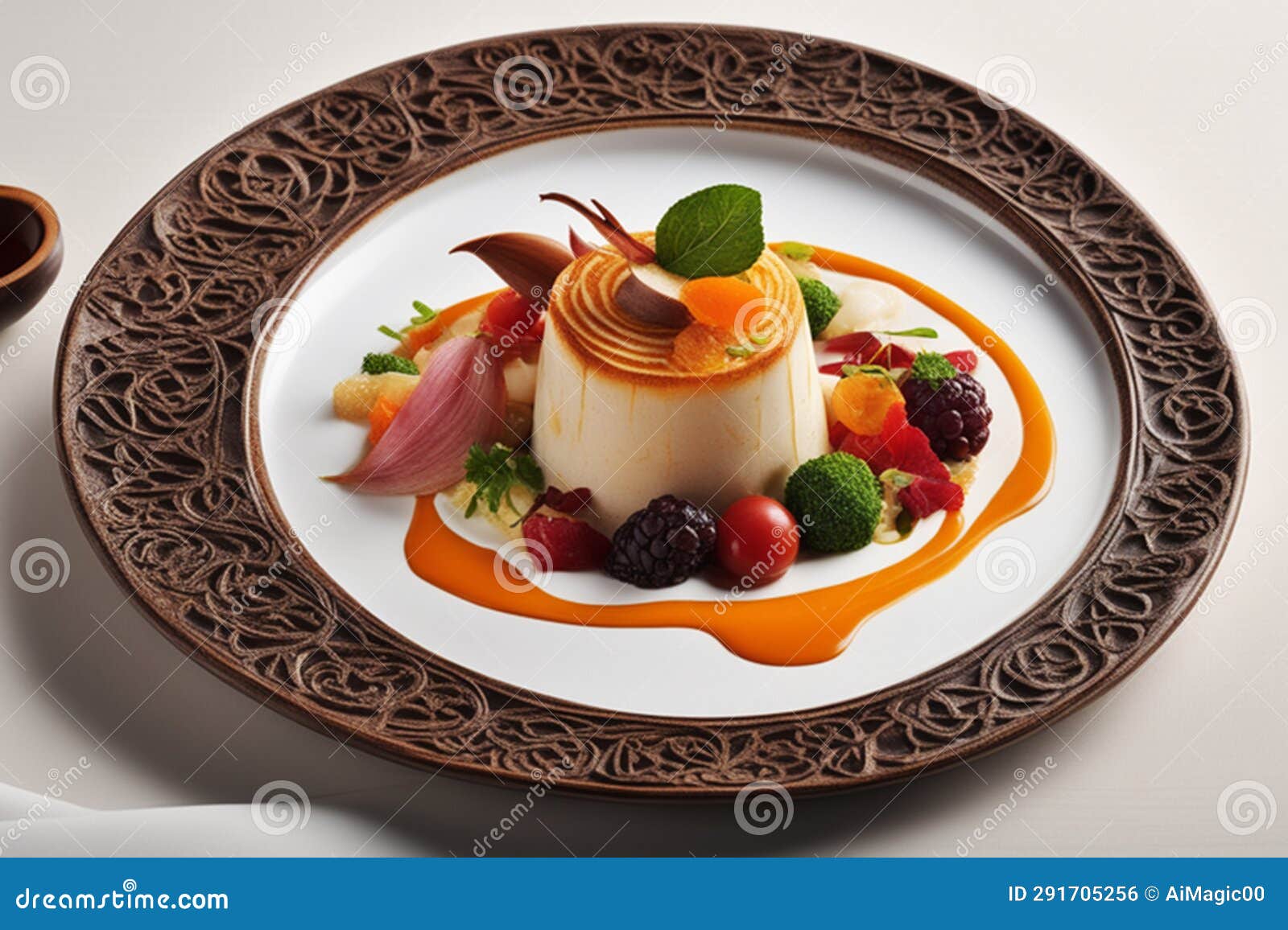 The Art of Food Presentation Stock Illustration - Illustration of ...