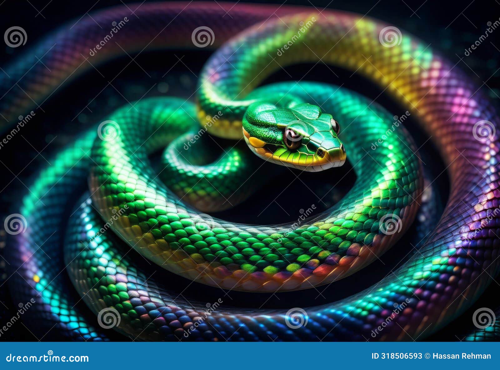 Delving into the Hypnotic World of the Chromatic Quantum Serpent Stock ...