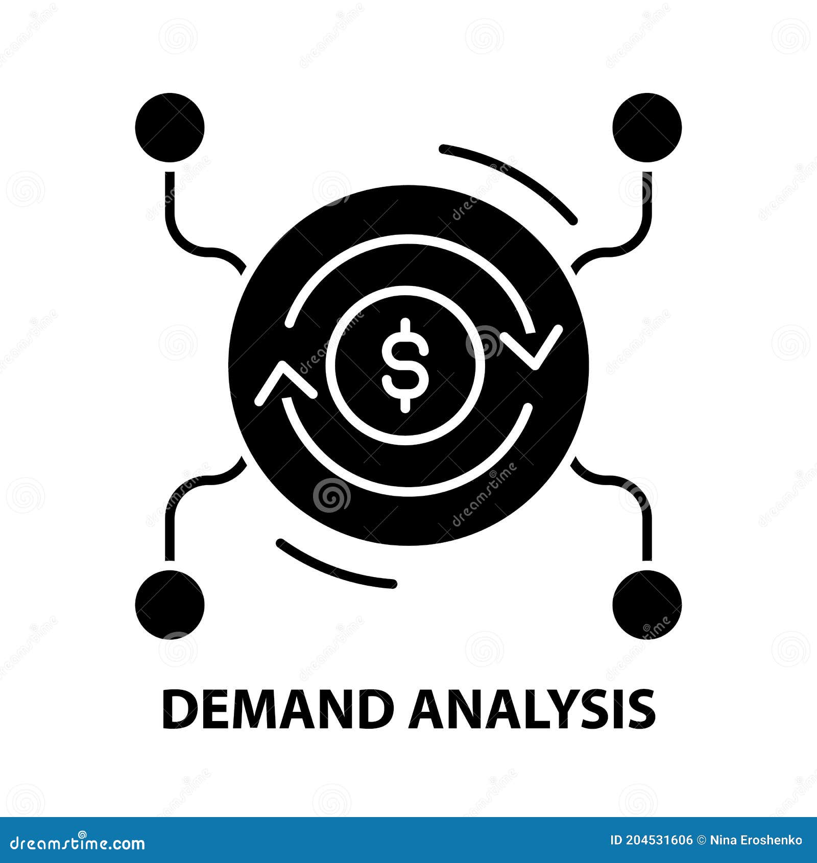 Demand Analysis Sign Icon, Black Vector Sign with Editable Strokes ...