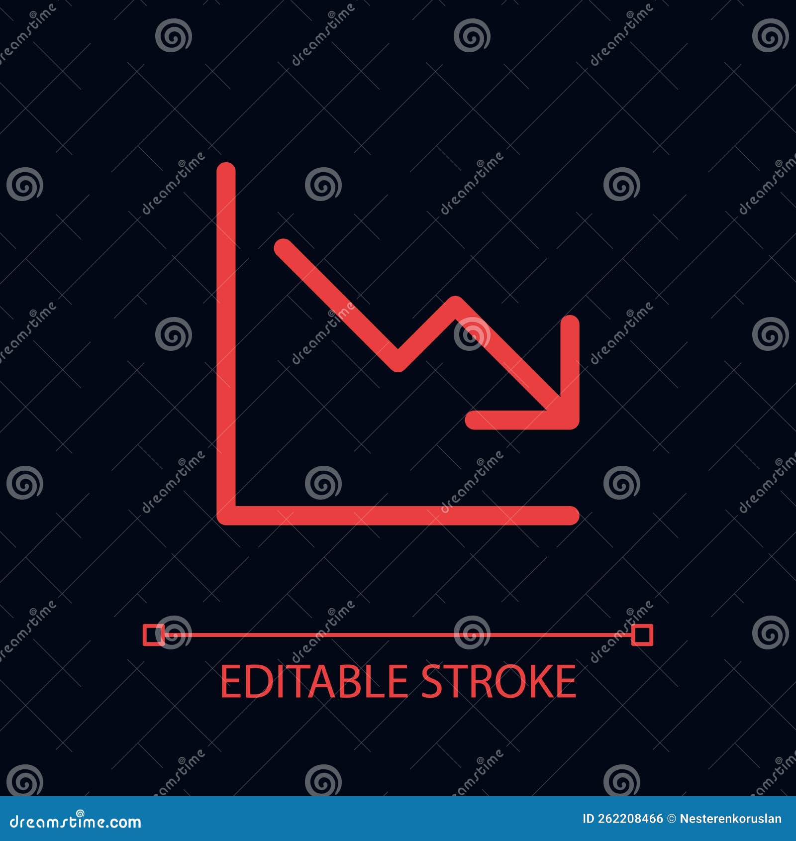 Demand Decrease Graph Pixel Perfect Glassmorphism Ui Icon for Dark Theme Stock Vector ...