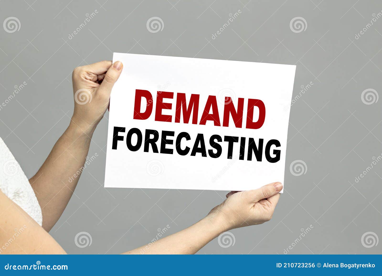 DEMAND FORECASTING, Text On White Paper On A White Background Royalty ...