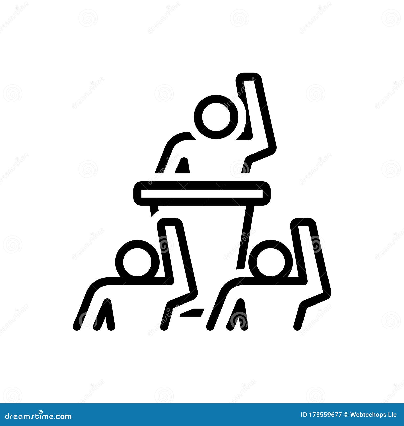 Black Line Icon for Demand, Requisition and Appeal Stock Illustration ...