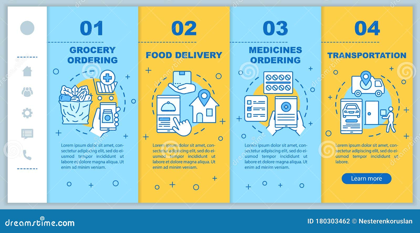 On Demand Industry Onboarding Mobile Web Pages Vector Template ...