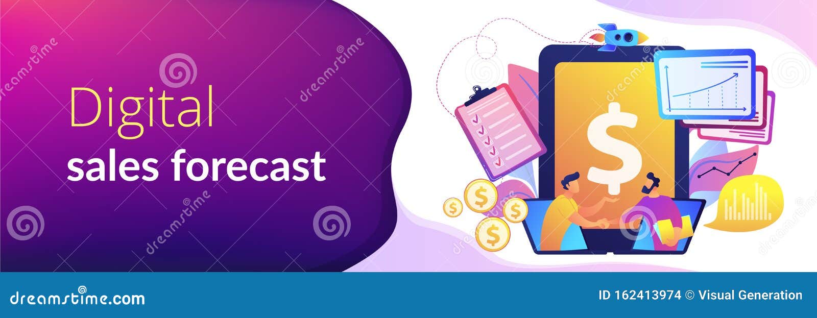 Demand Planning Concept Banner Header. Stock Vector - Illustration of ...