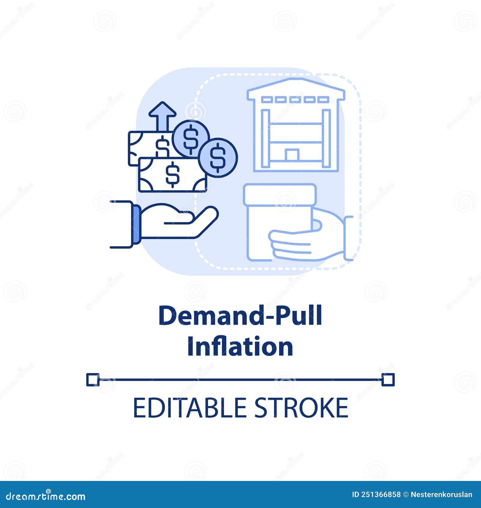 Demand-pull Inflation Linear Icon. Modern Outline Demand-pull In Vector ...