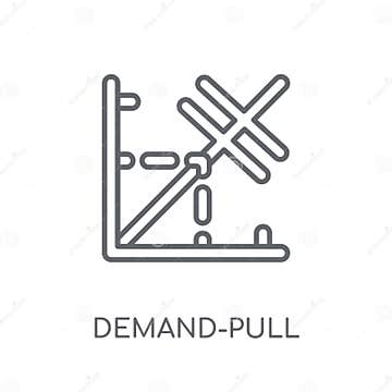 Demand-pull Inflation Linear Icon. Modern Outline Demand-pull in Stock ...