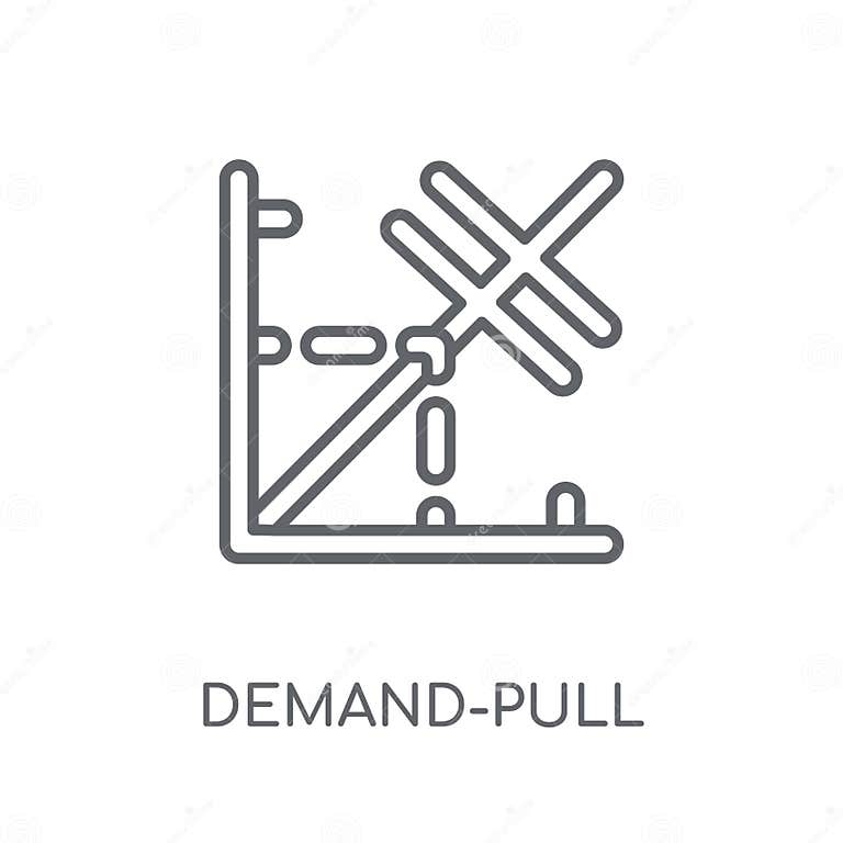 Demand-pull Inflation Linear Icon. Modern Outline Demand-pull in Stock ...