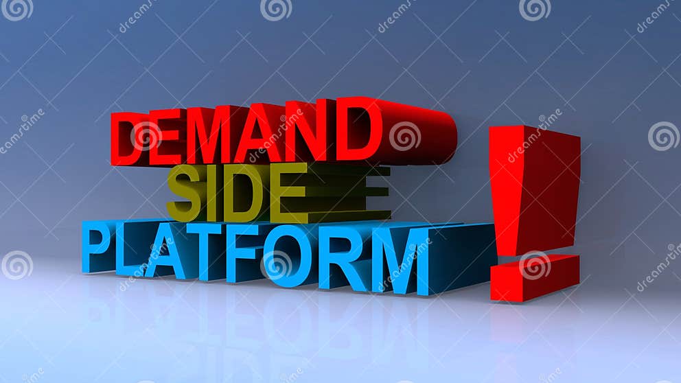Demand Side Platform on Blue Stock Illustration - Illustration of ...