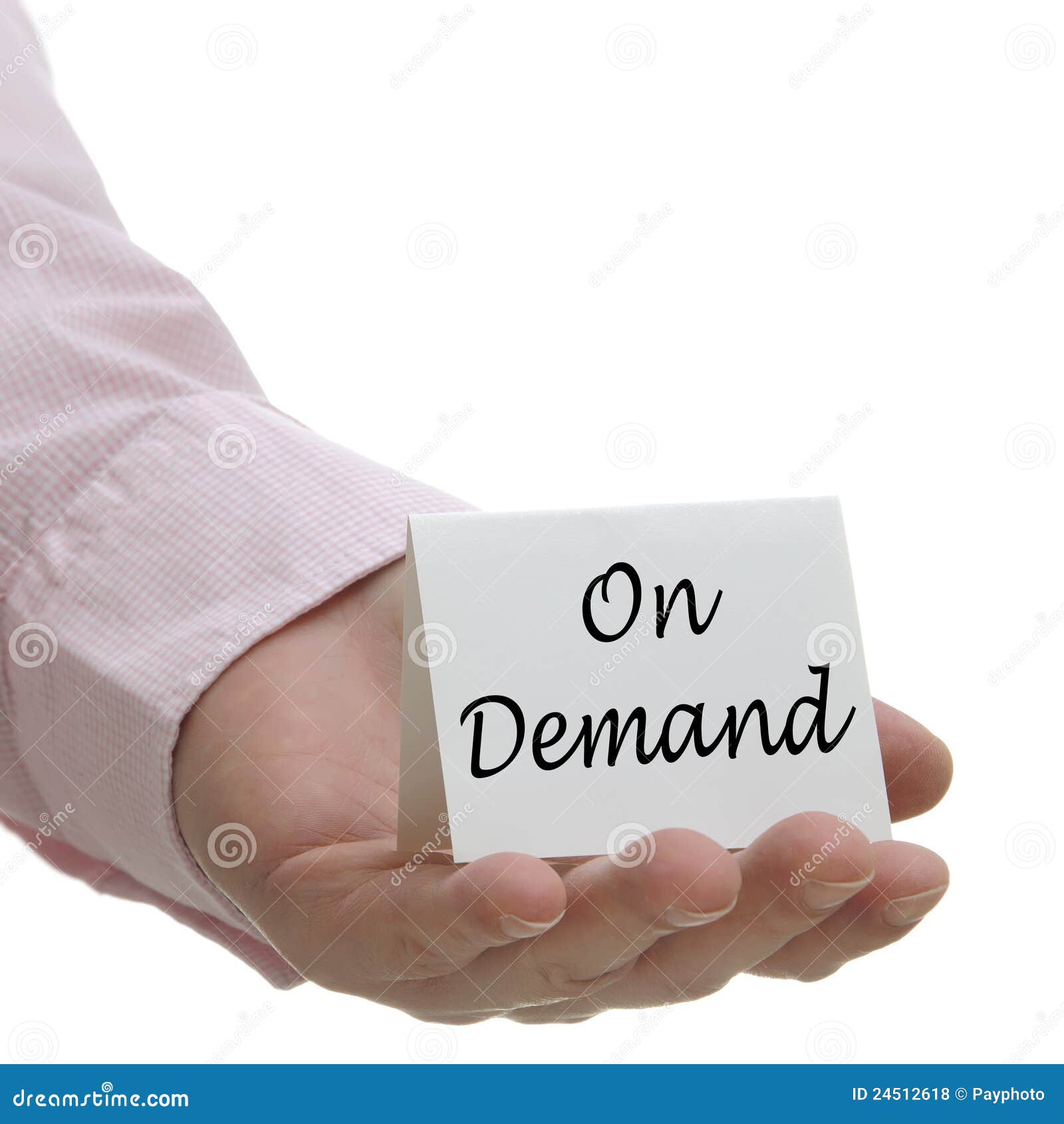 On Demand - Sign Series stock photo. Image of plan, holding - 24512618