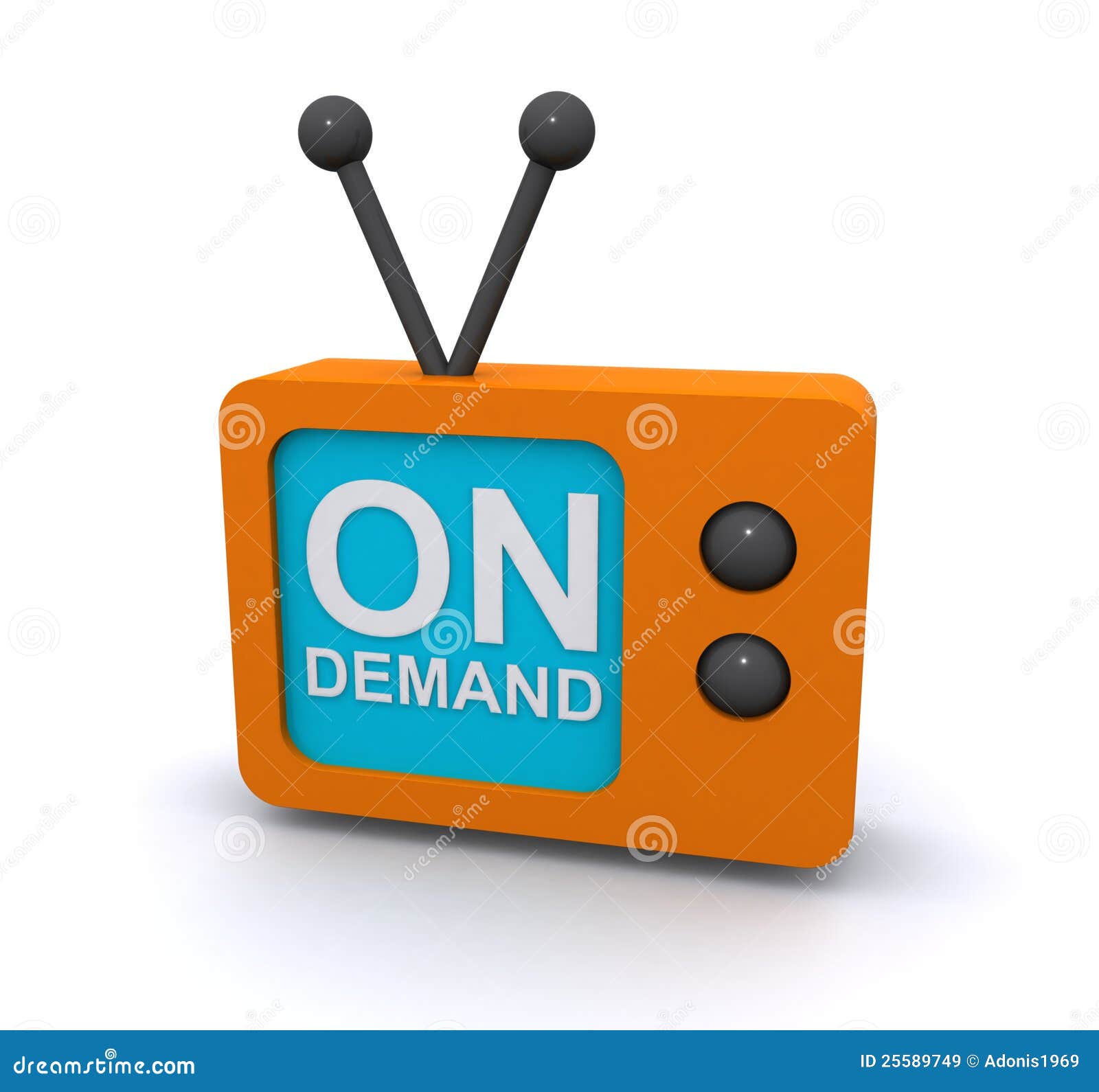 On Demand Television Channel Stock Illustration | CartoonDealer.com ...