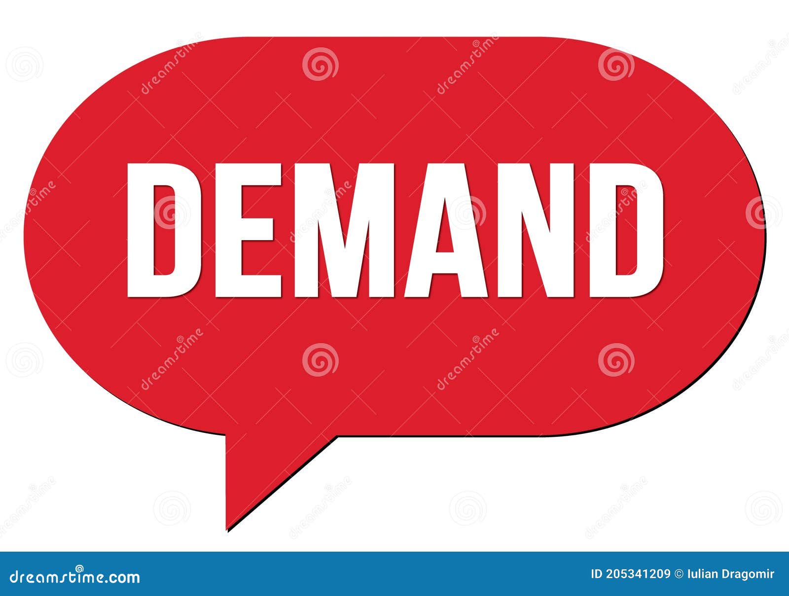 DEMAND Text Written in a Red Speech Bubble Stock Illustration ...