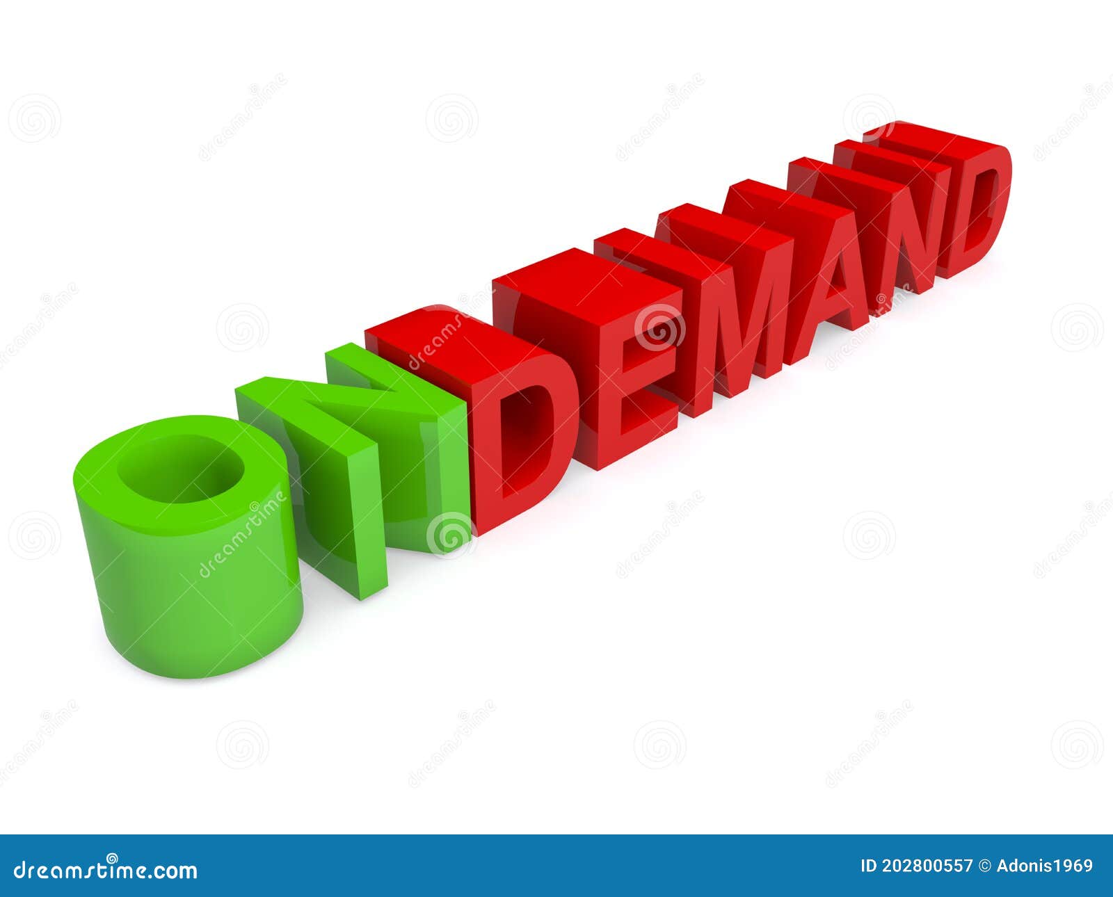 On demand on white stock illustration. Illustration of streaming ...