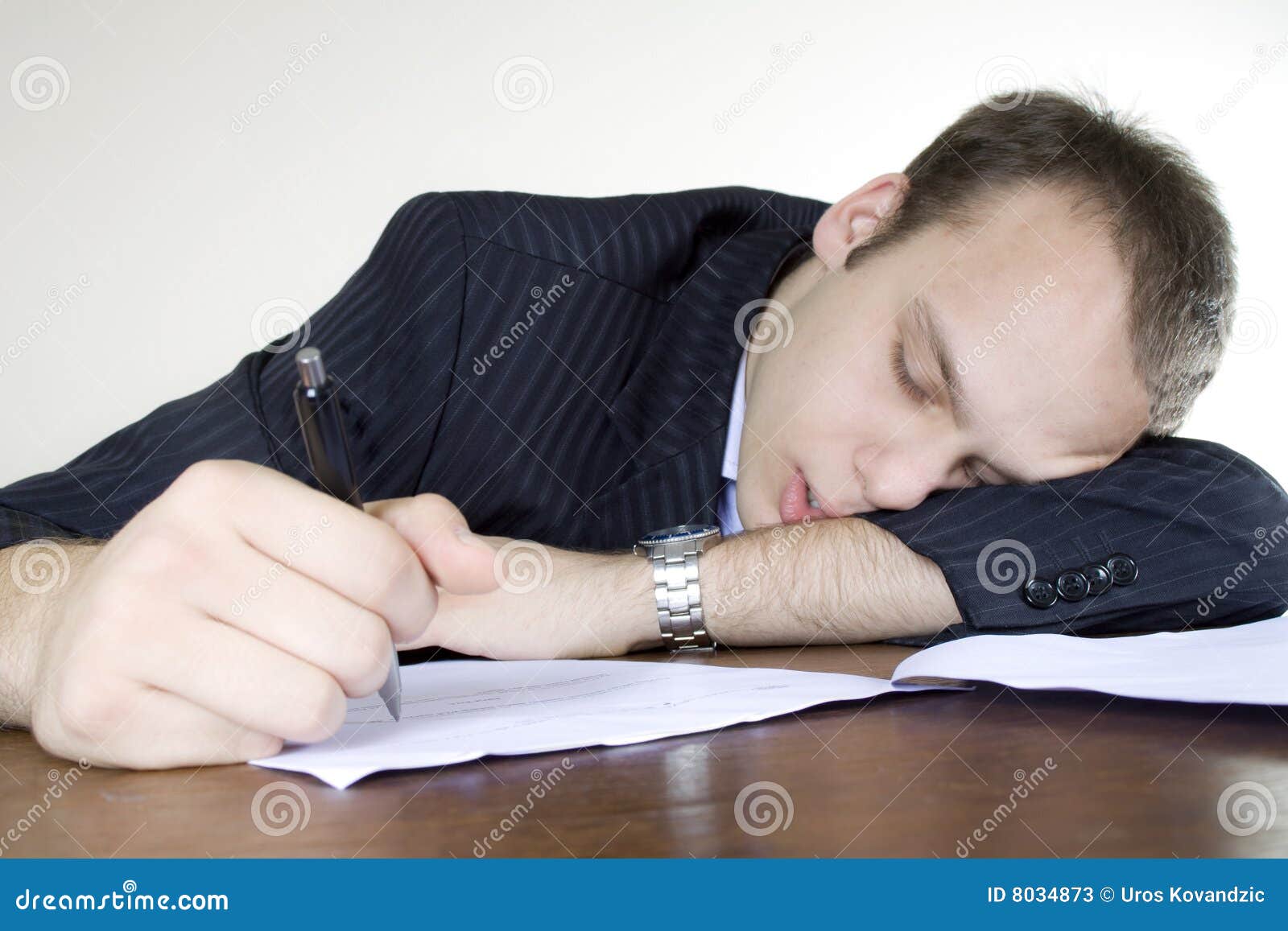 Demasiado cansado imagen de archivo. Imagen de oficina - 8034873