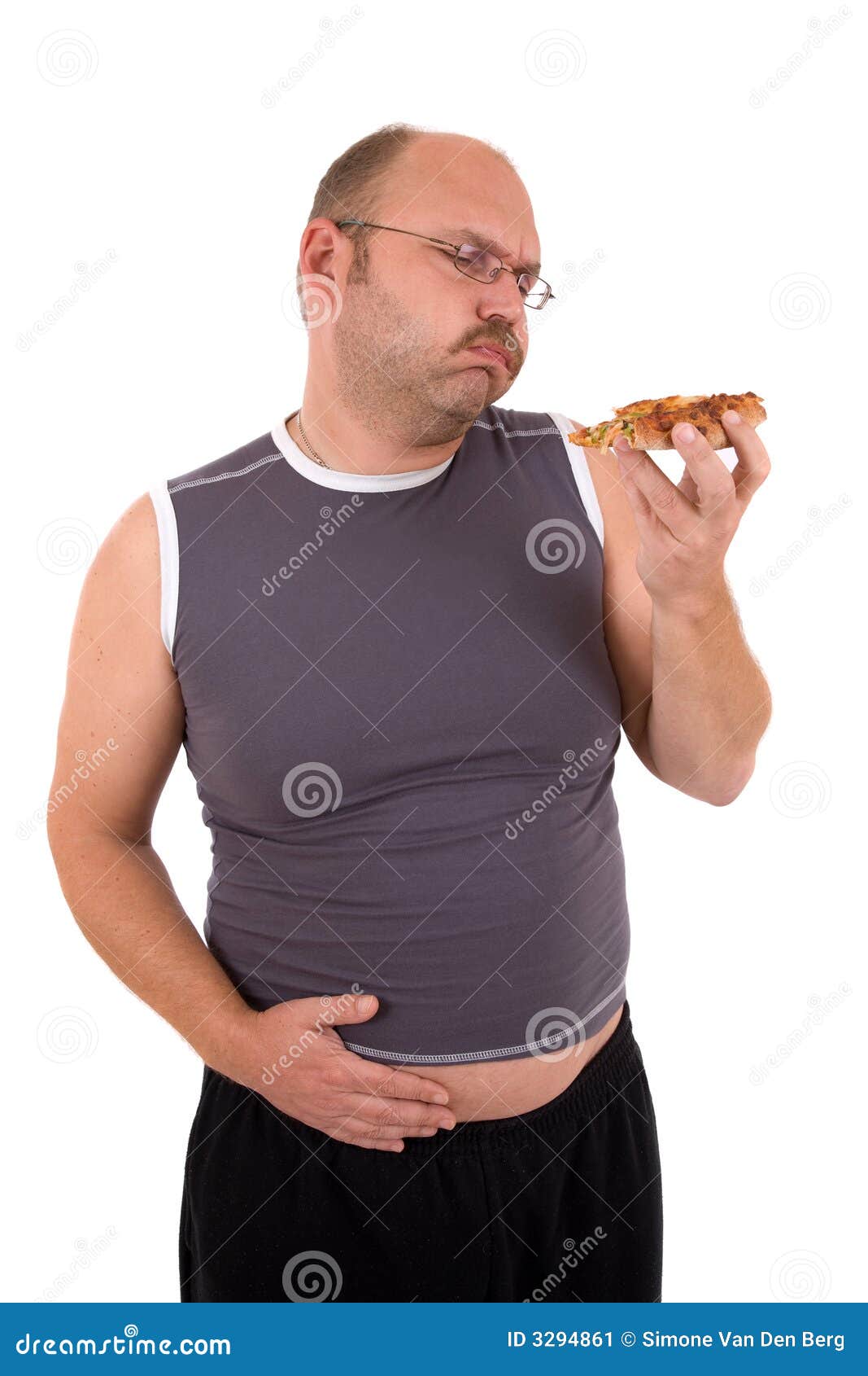 Demasiado a comer imagen de archivo. Imagen de persona - 3294861