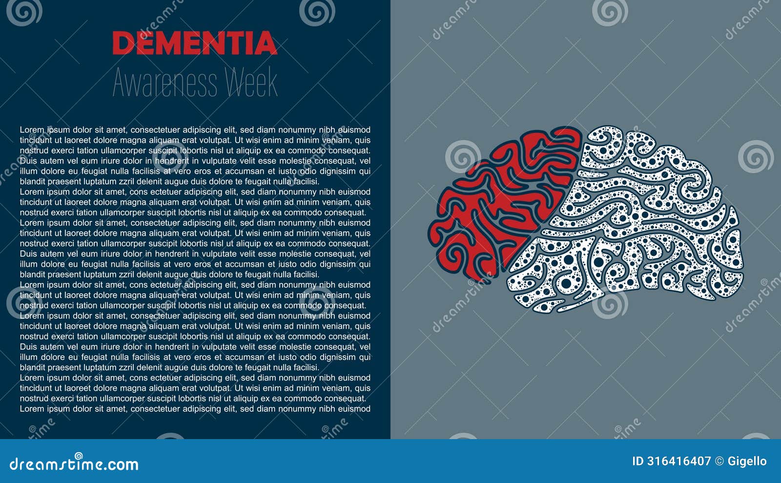 Dementia Awareness Week, Vector Design Stock Vector - Illustration of ...