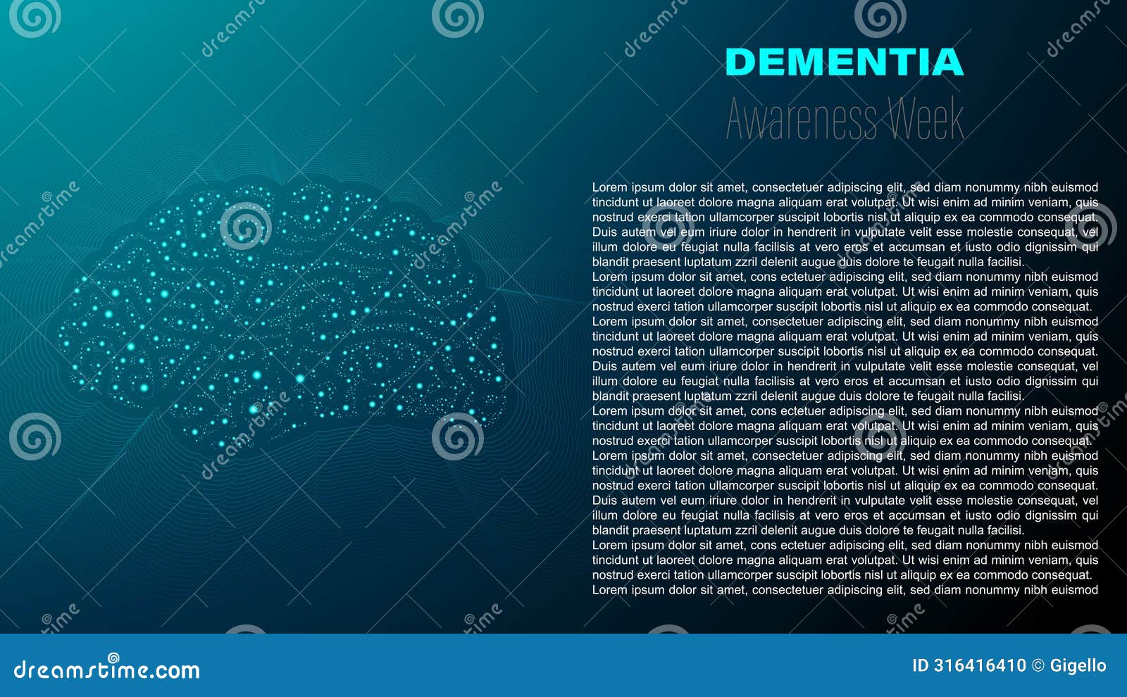 Dementia Awareness Week, Vector Design Stock Vector - Illustration of ...