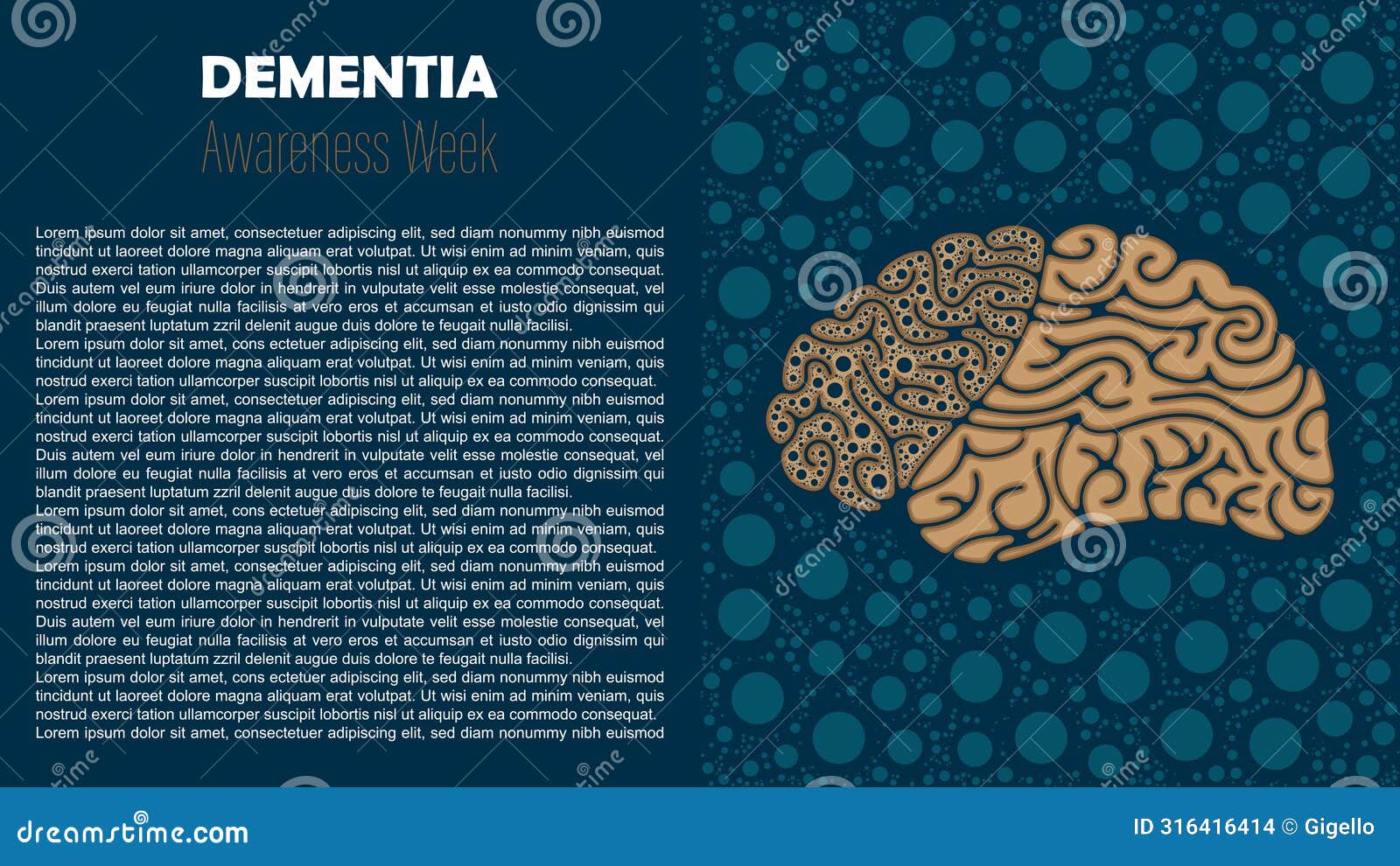 Dementia Awareness Week, Vector Design Stock Vector - Illustration of ...