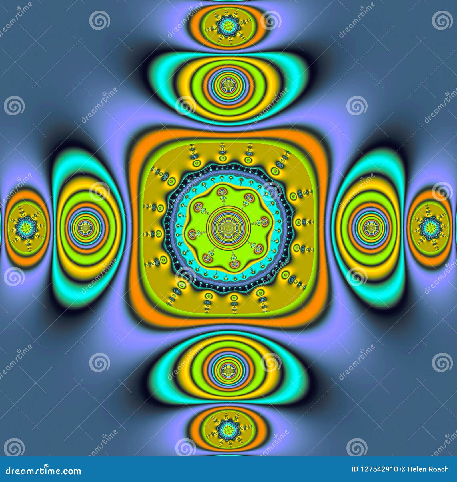 Fractal: Dementional Clockwork in Bright, Smooth Colors Stock ...