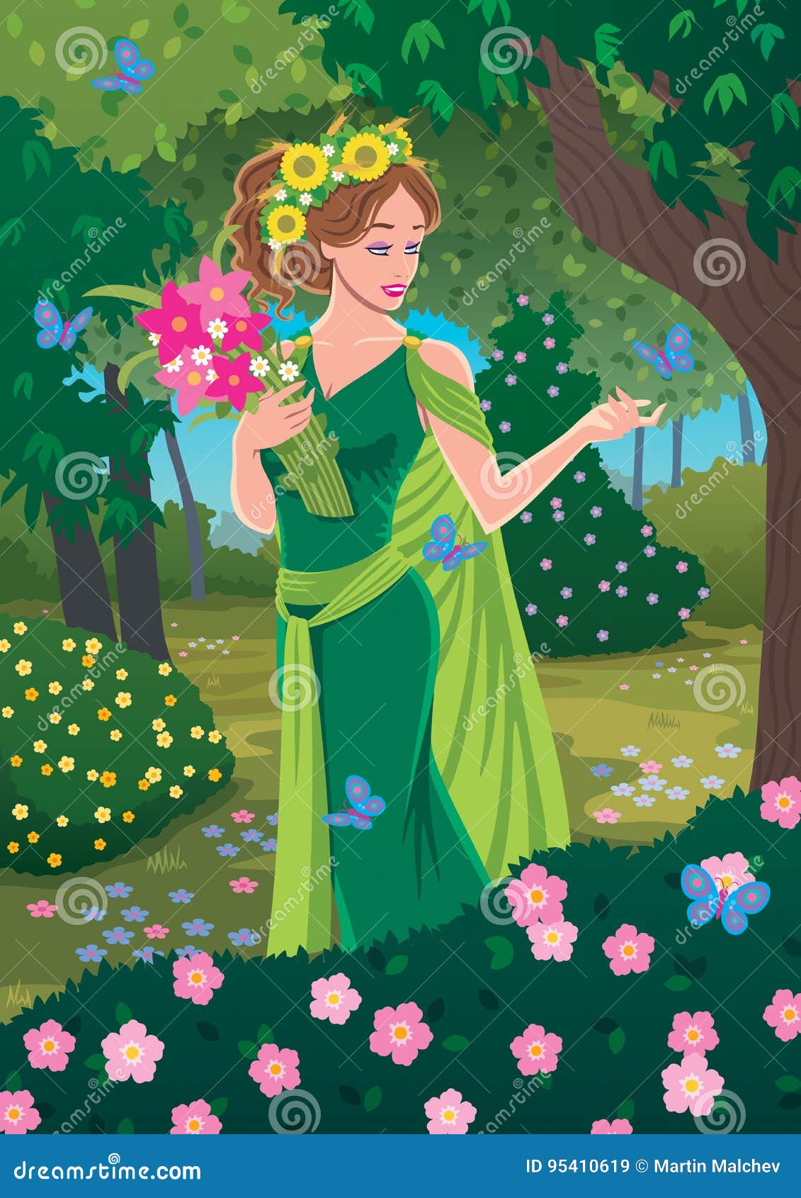 Demeter stock illustration. Illustration of beautiful - 95410619