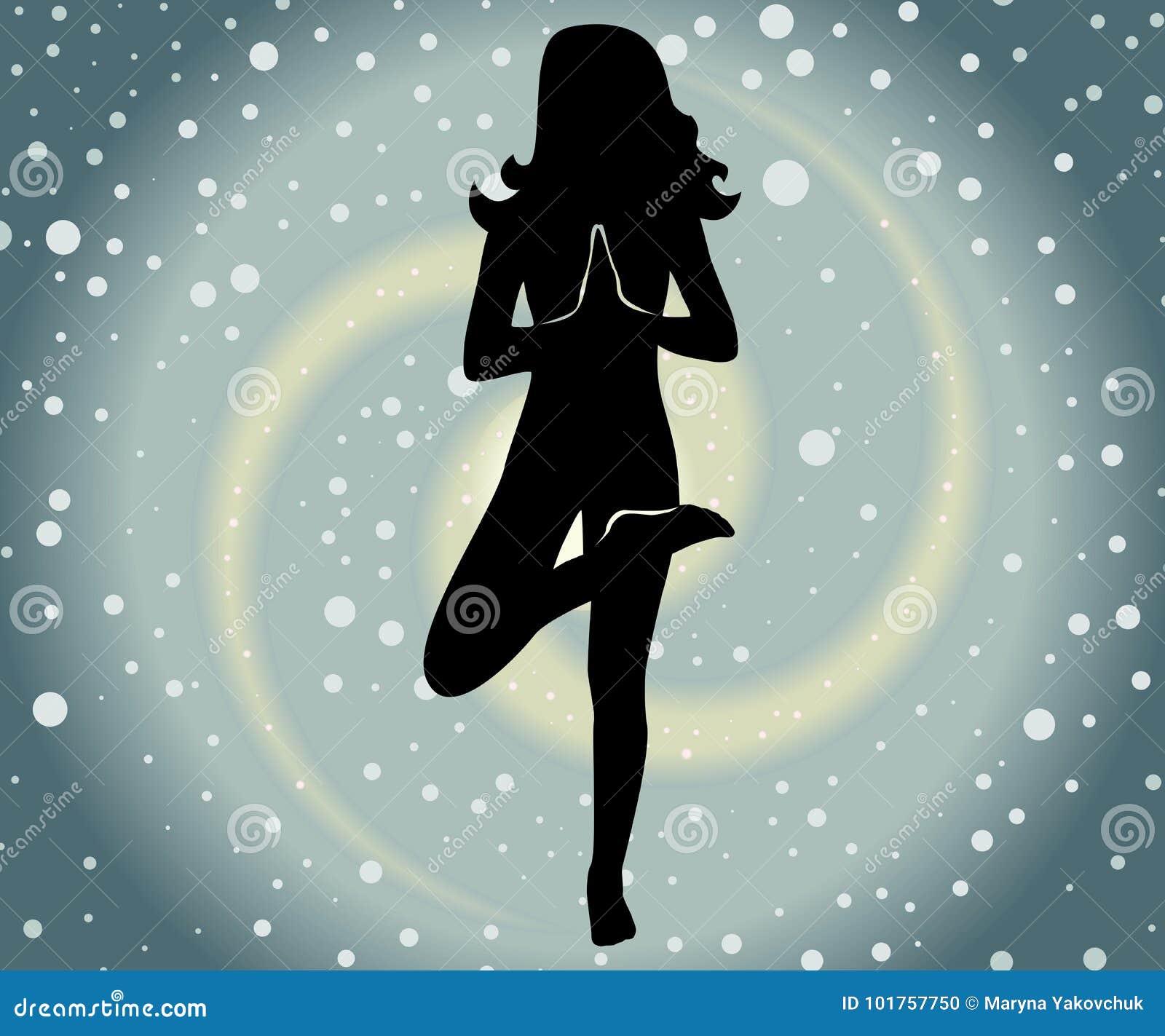 Demi Lotus Standing Forward Bend Illustration de Vecteur - Illustration ...