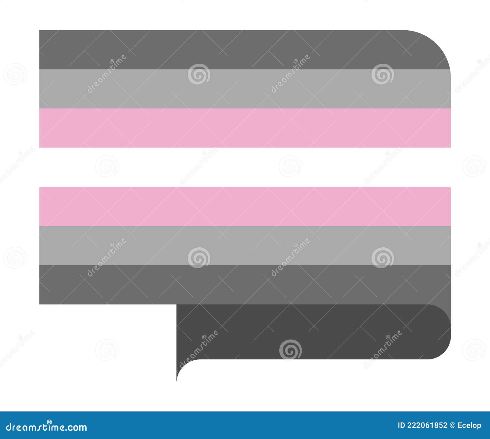 Demigirl pride flag stock vector. Illustration of freedom - 222061852