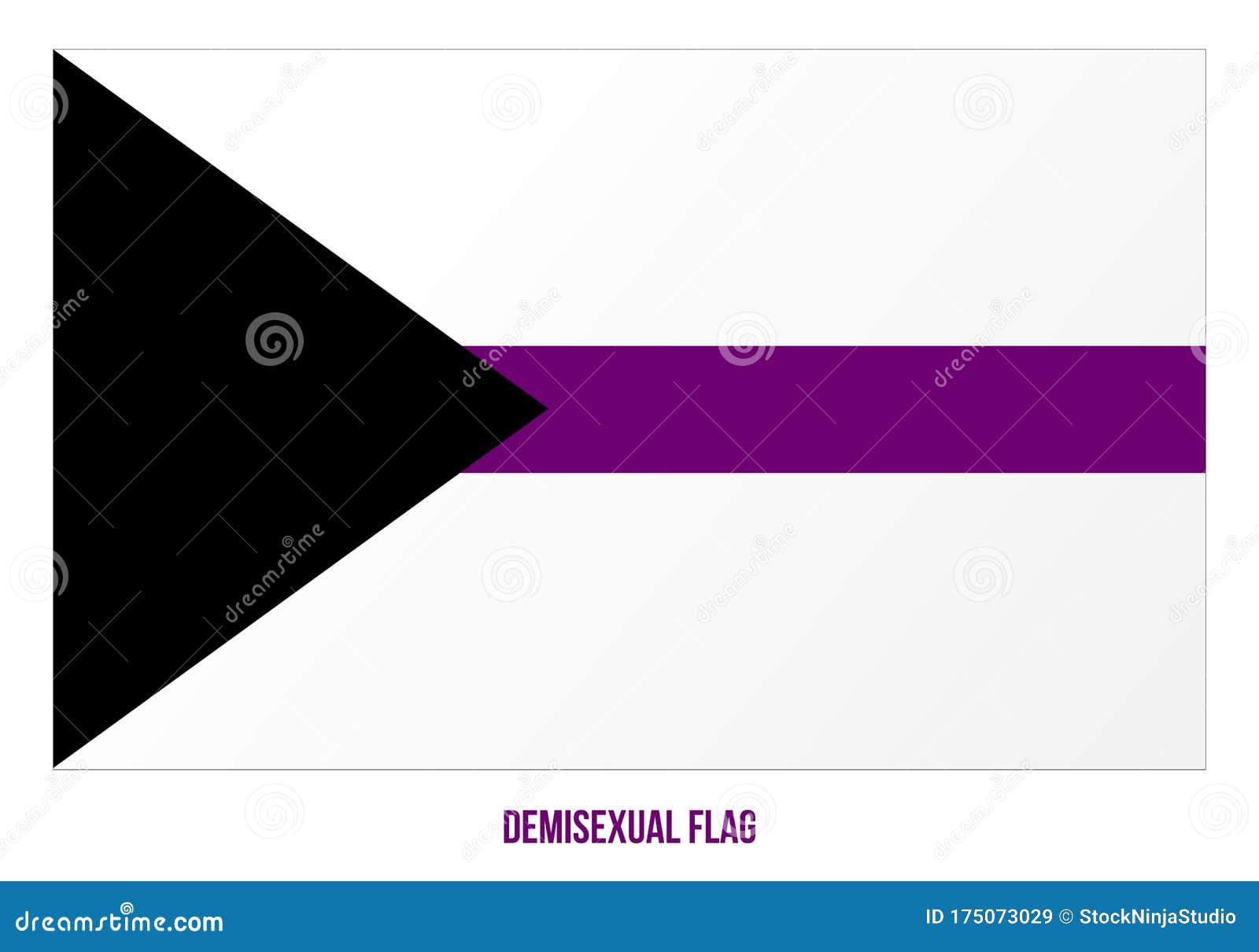 Demisexual Flag Vector Illustration Designed with Correct Color Scheme ...