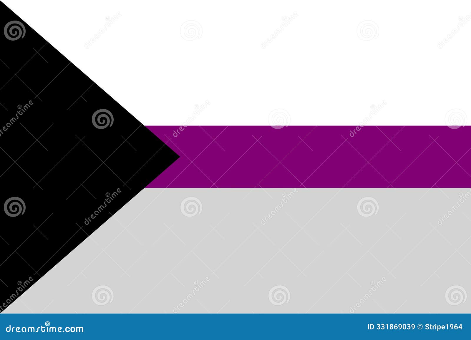 Demisexual Pride Flag Waving In The Wind At Cloudy Sky. Freedom And ...