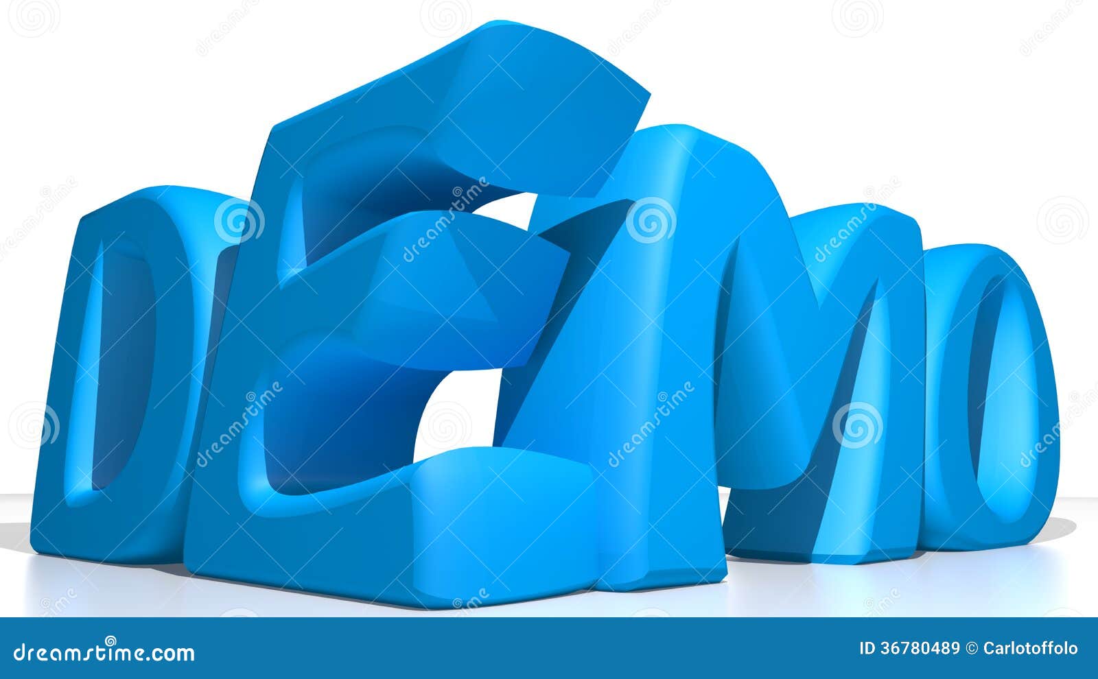 DEMO Blue stock illustration. Illustration of demonstration - 36780489