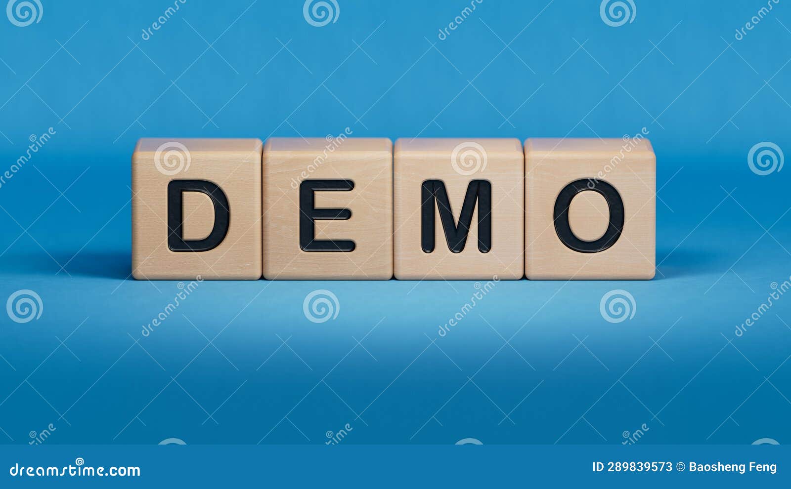 Demo. Cubes Form the Word Demo Stock Illustration - Illustration of ...