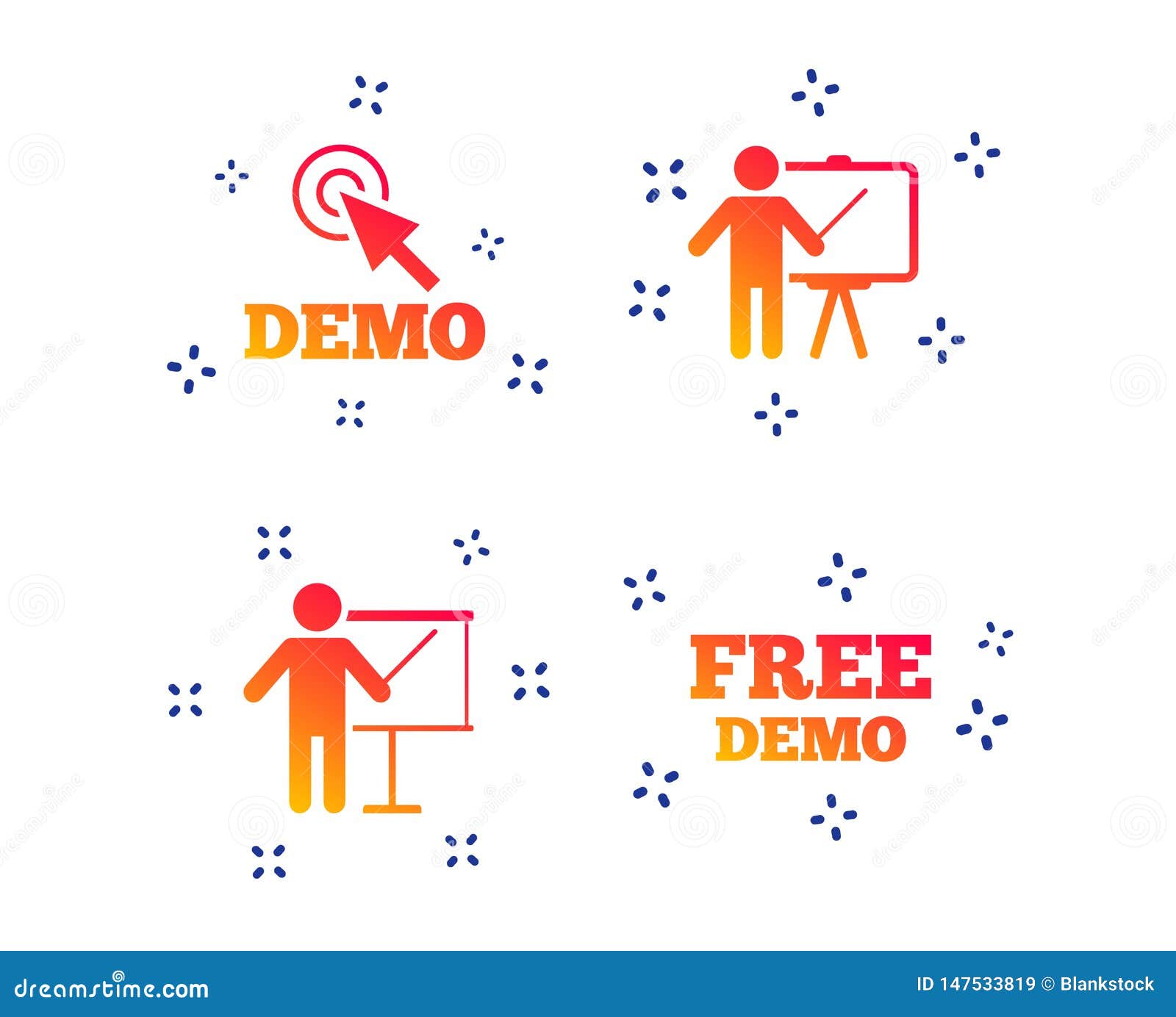 Demo with Cursor Icon. Presentation Billboard. Vector Stock Vector ...