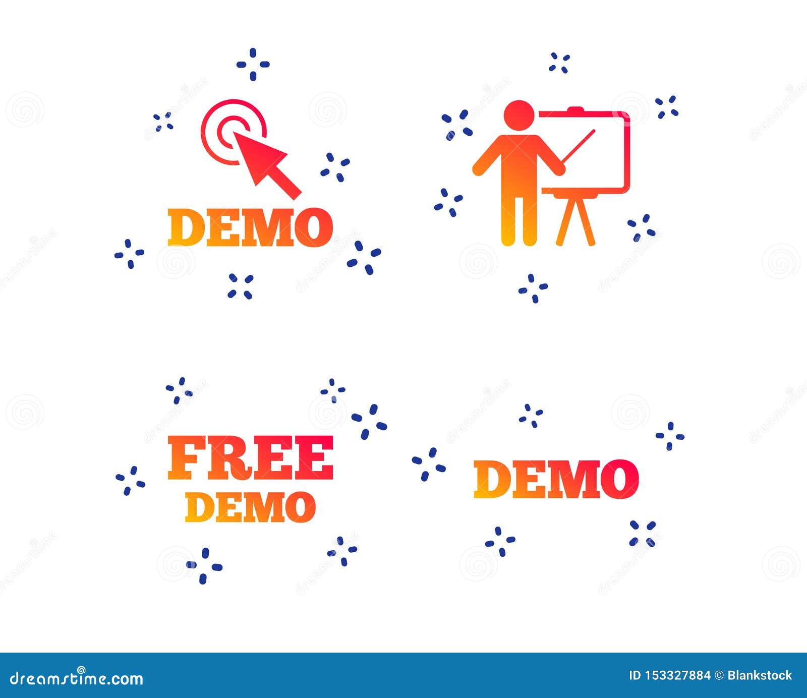 Demo with Cursor Icon. Presentation Billboard. Vector Stock Vector ...