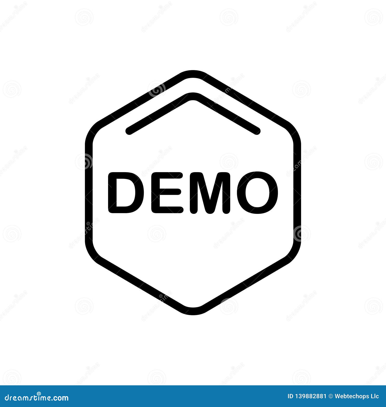 Black Line Icon for Demo, Demonstration and Exhibition Stock Vector ...