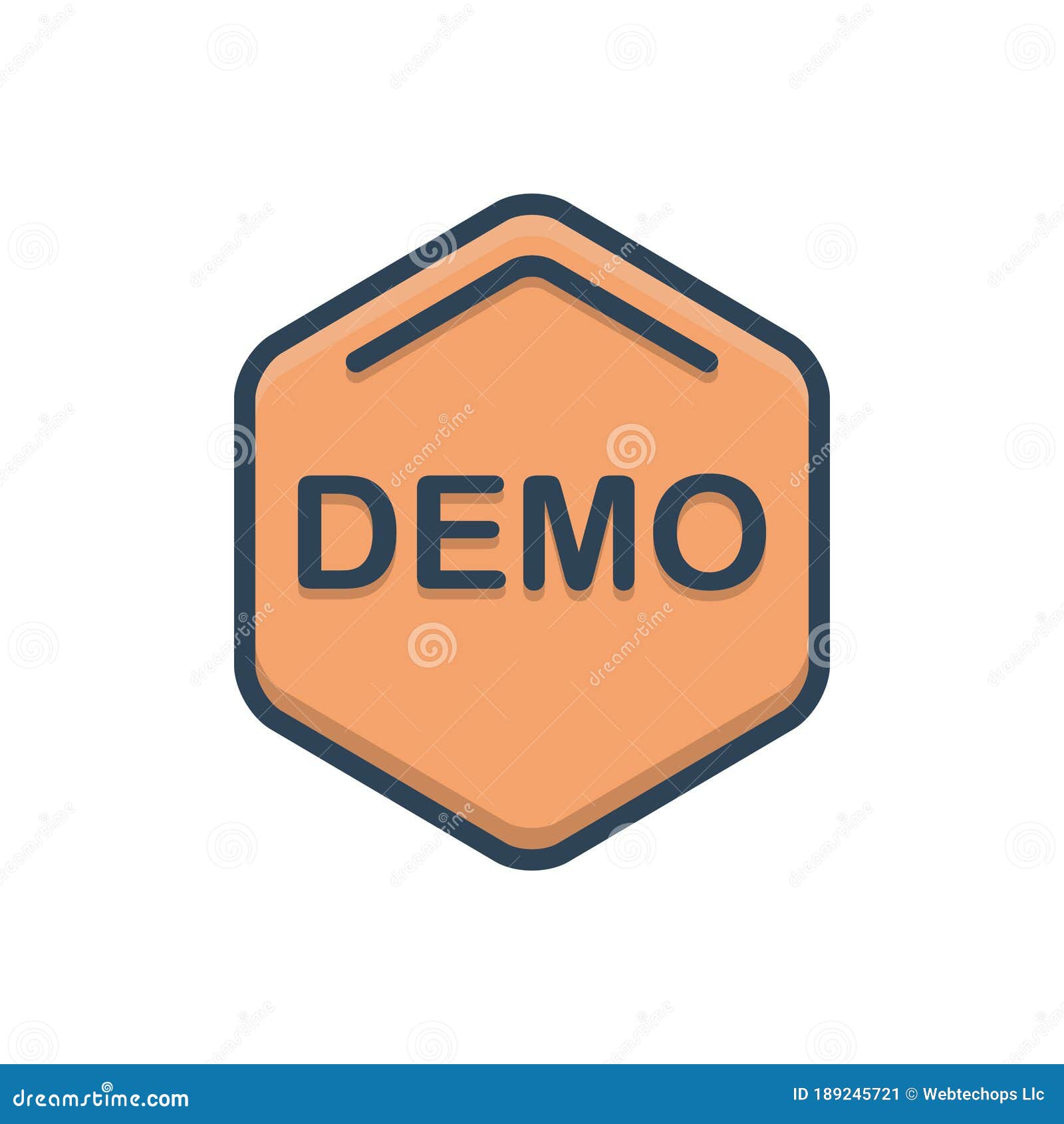 Color Illustration Icon for Demo, Exhibition and Demonstration Stock ...